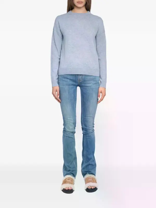 Zadig&Voltaire Cashmere Sweater With Heart Patches - Blue
