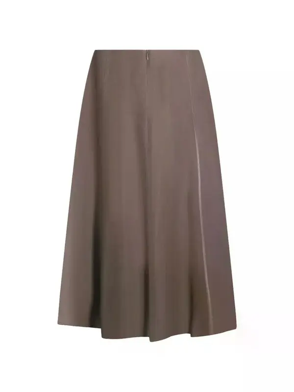 Brunello Cucinelli A-line Midi Skirt - Brown