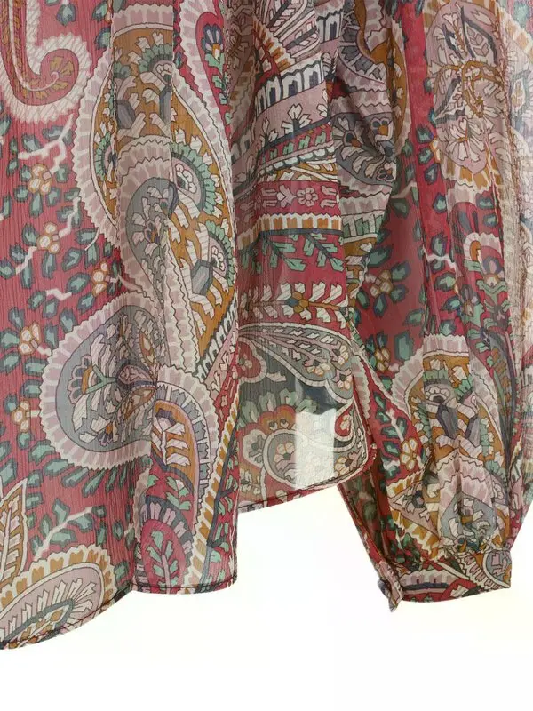 Etro Paisley Print High-neck Blouse - Red