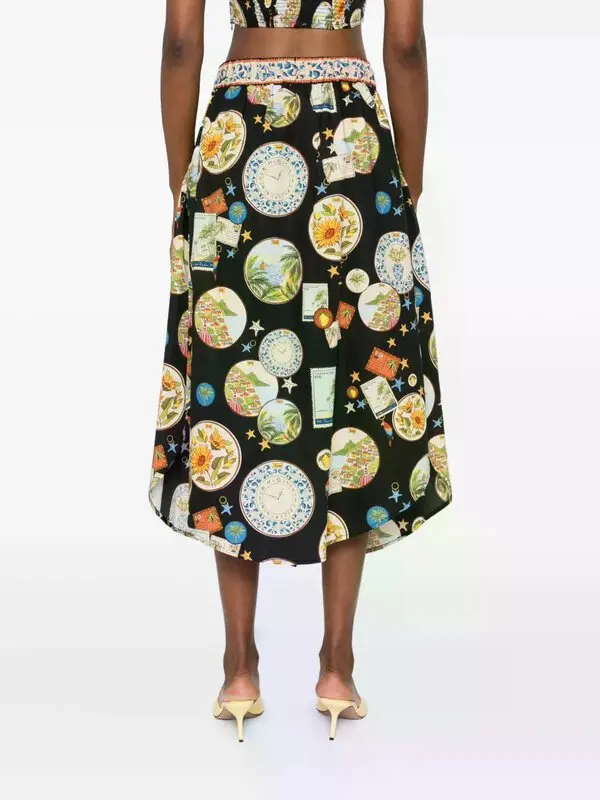 Farm Rio Printed Skirt - Black