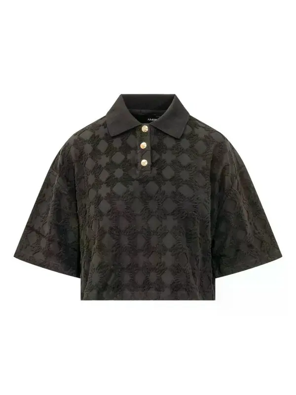 Amiri Textured-pattern Polo Shirt