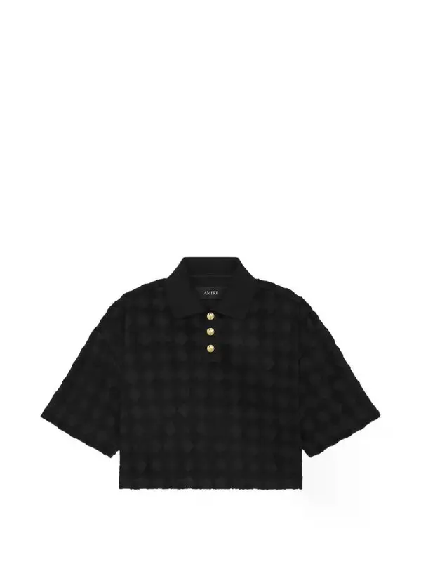 Amiri Textured-pattern Polo Shirt