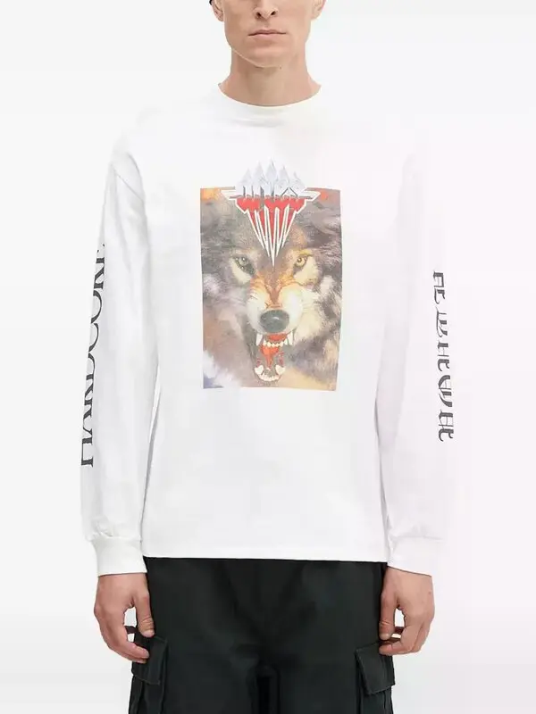 Aries Wolf-print Long-sleeve T-shirt
