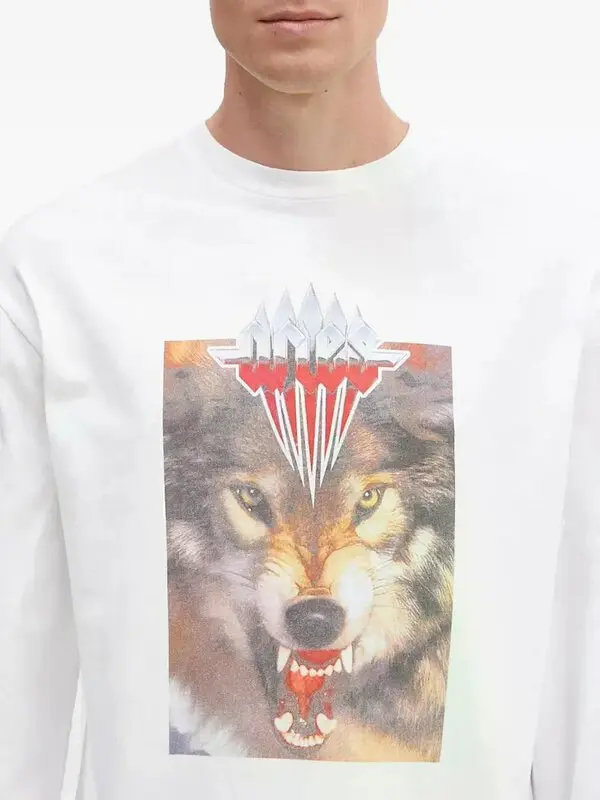 Aries Wolf-print Long-sleeve T-shirt