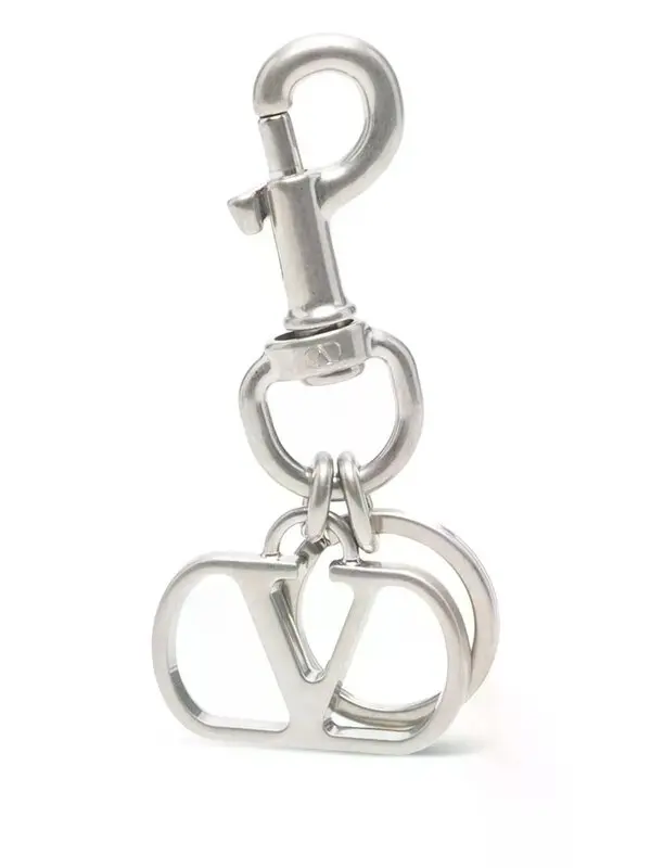 Valentino Garavani Vlogo Signature Keyring - Silver