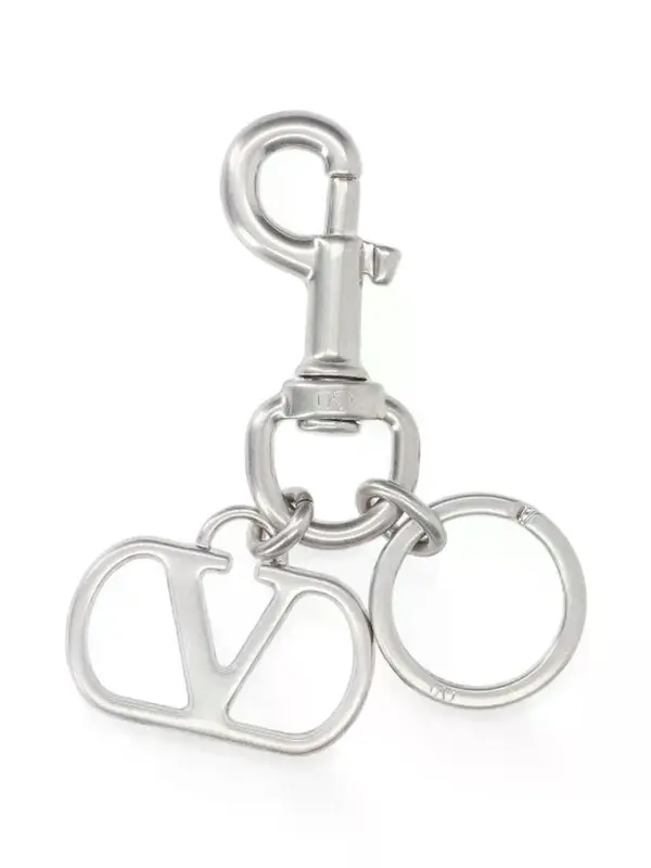 Valentino Garavani Vlogo Signature Keyring - Silver