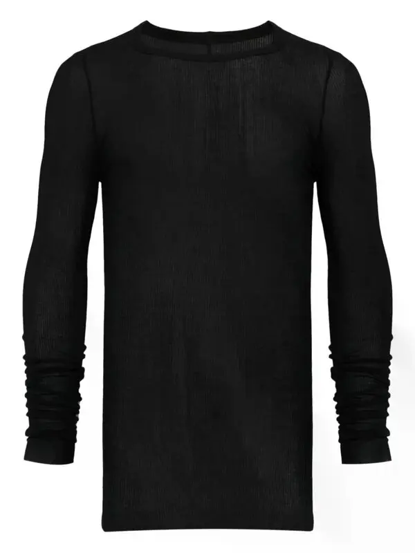 Rick Owens Ribbed Long-sleeve T-shirt - Black