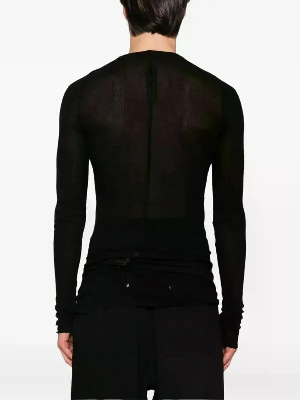 Rick Owens Ribbed Long-sleeve T-shirt - Black
