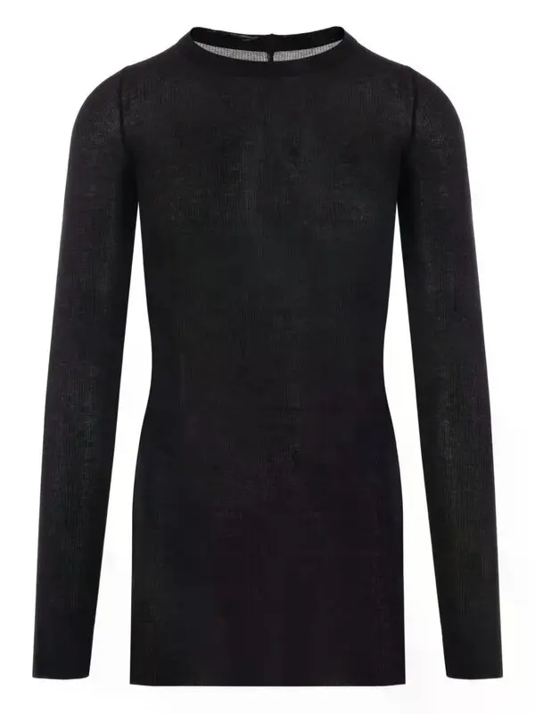 Rick Owens Ribbed Long-sleeve T-shirt - Black