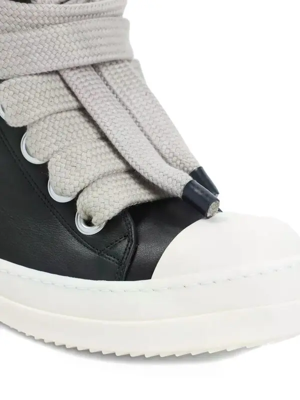 Rick Owens Jumbolace Leather High-top Sneakers