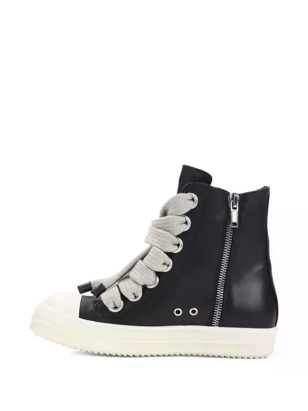 Rick Owens Jumbolace Leather High-top Sneakers