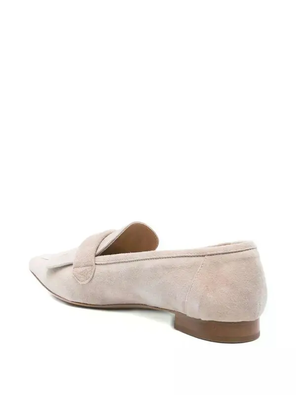 THEA MIKA Pointed-toe Fringed Loafers - Grey