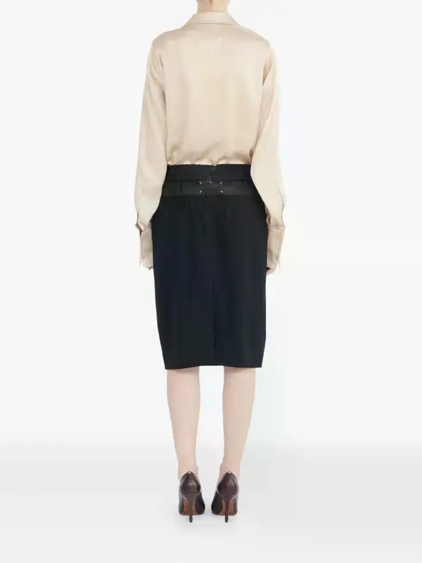 MAISON MARGIELA Pencil Midi Skirt - Black