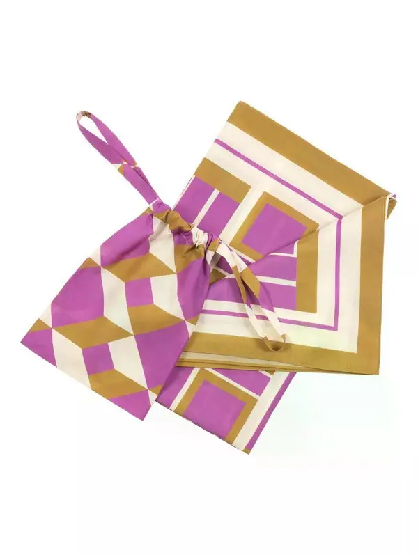 ERES Geometric-print Sarong - Purple