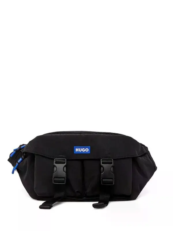 Hugo Buckle-fastening Pocketed Belt Bag - Black