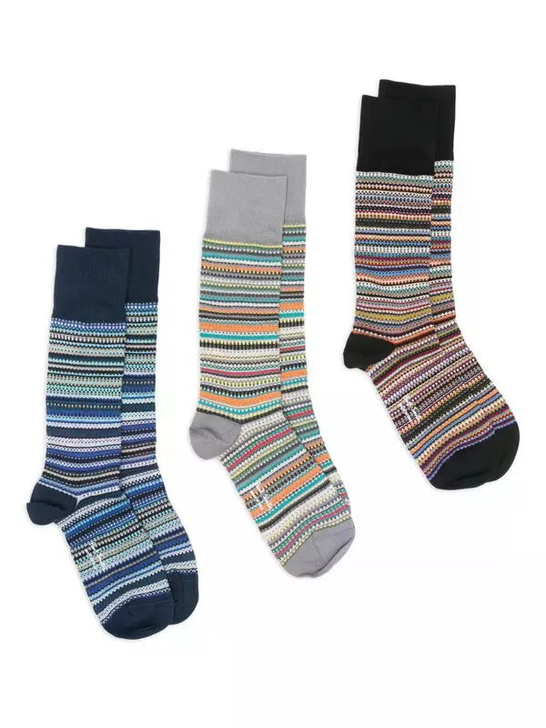 Paul Smith Signature Striped Socks - Black