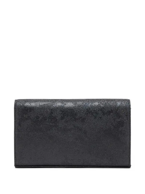 DIESEL® 1dr Logo-plaque Glitter Wallet - Black