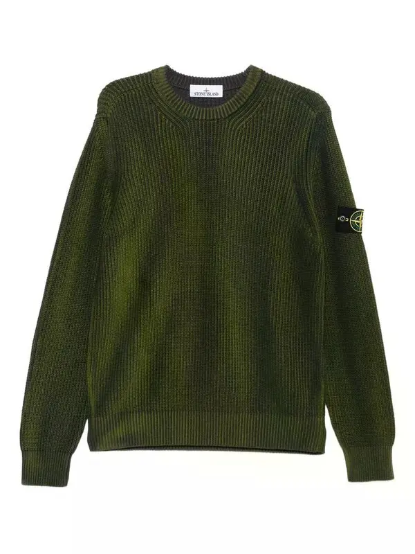 Stone Island Ribbed Crew-neck Sweater - Green