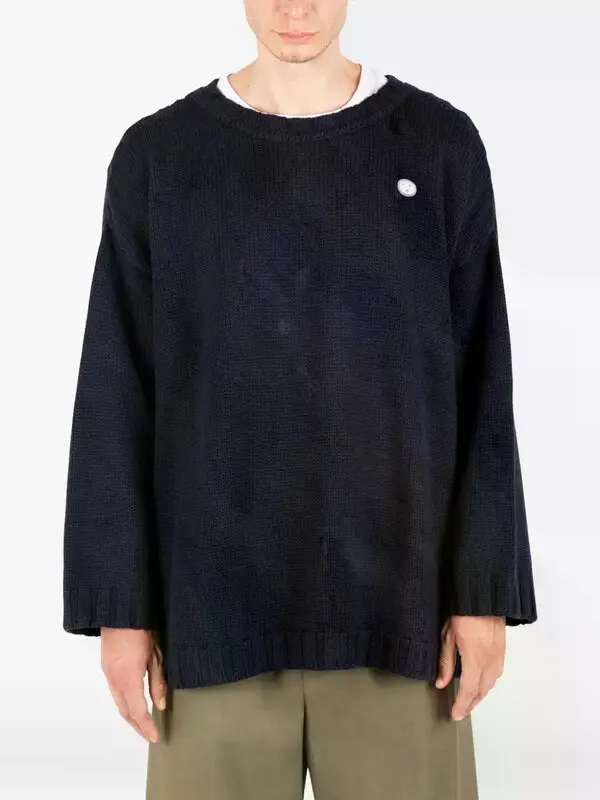 SOCIETE ANONYME Logo-patch Wide-sleeve Sweater