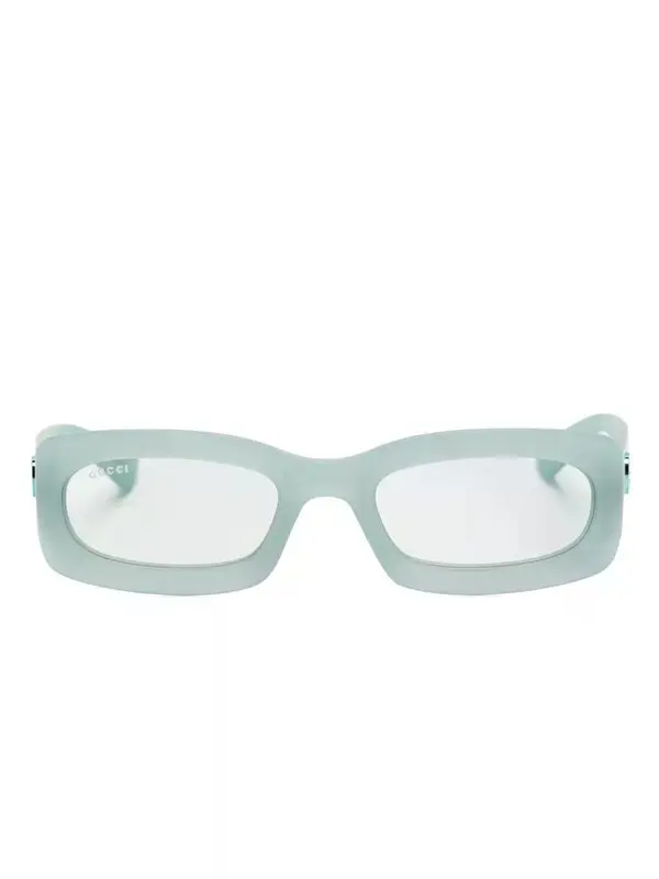 Gucci Rectangle-frame Sunglasses - Green