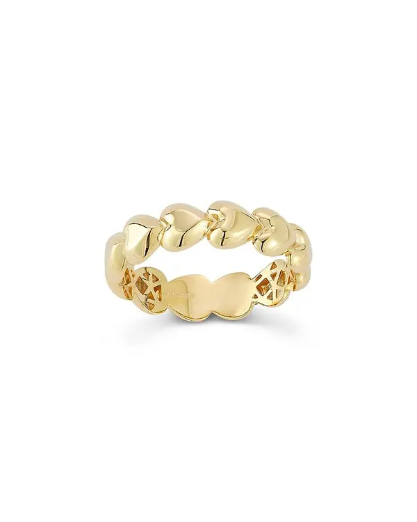 Bloomingdale'S 14k Yellow Puff Heart Band - Gold
