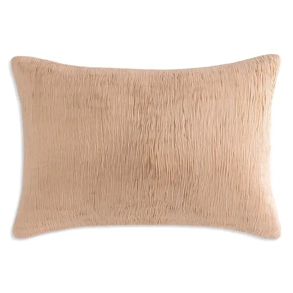 Donna Karan New York Evolution Pleated Textured Decorative Pillow, 14x 20 - Gold