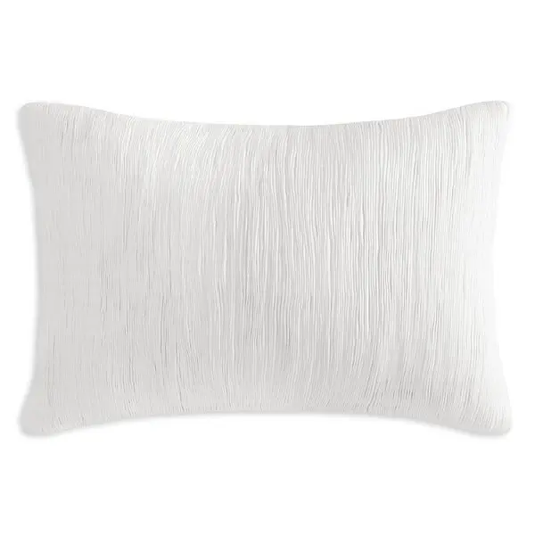 Donna Karan New York Evolution Pleated Textured Decorative Pillow, 14x 20 - Ivory