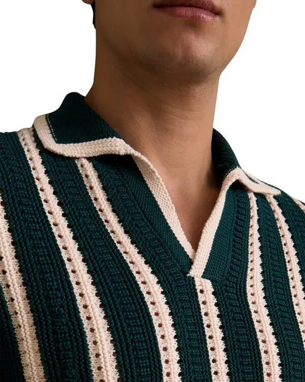 REISS Duncan Textured Polo Shirt