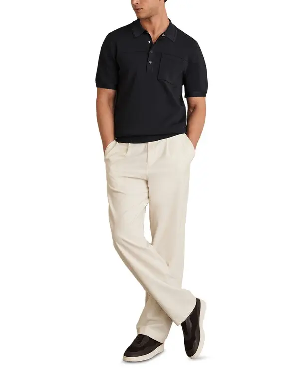 REISS Blinker Pocket Polo Shirt - Navy