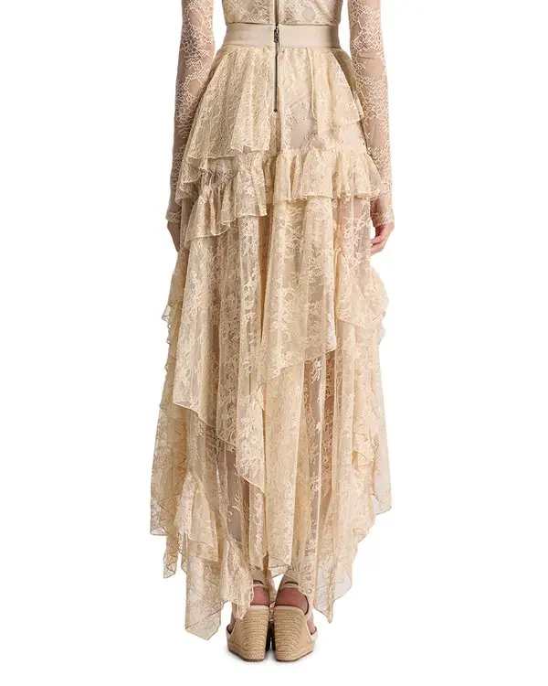 Alice + Olivia Karys High-low Skirt - Biscotti