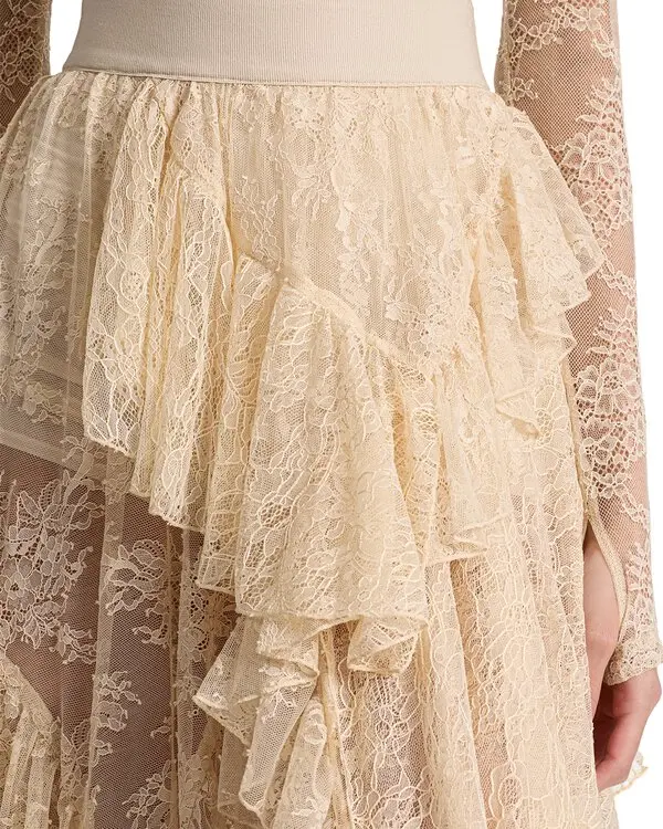 Alice + Olivia Karys High-low Skirt - Biscotti