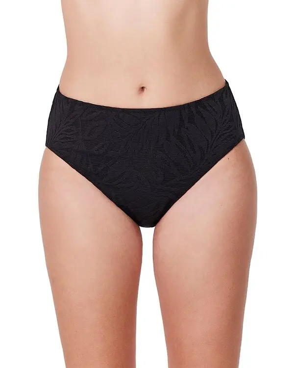 GOTTEX Skyfall Mid Rise Lace Bikini Bottom - Black