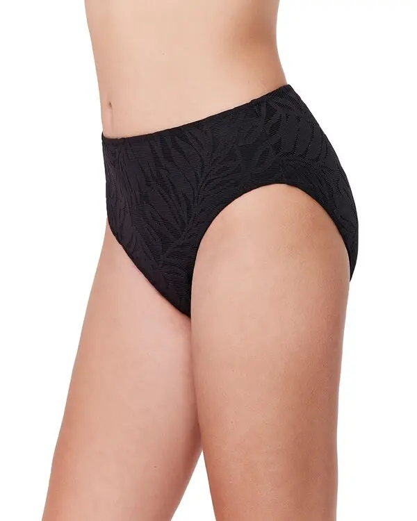 GOTTEX Skyfall Mid Rise Lace Bikini Bottom - Black