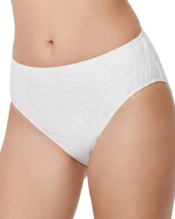 GOTTEX Skyfall Mid Rise Lace Bikini Bottom - White