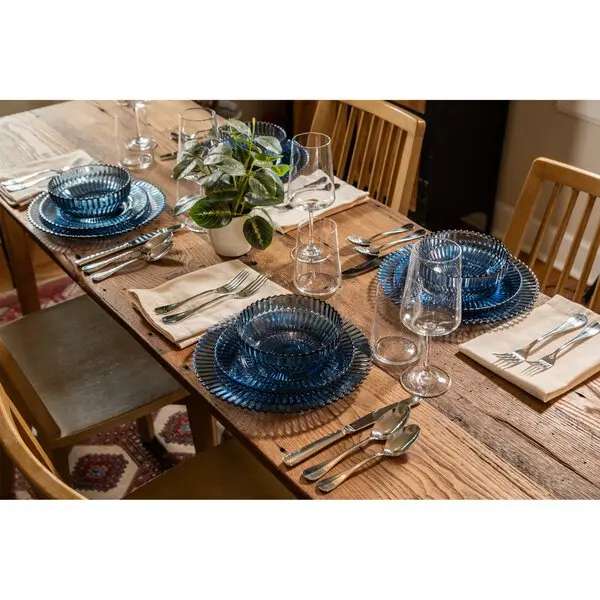 FORTESSA Archie 12 Piece Dinnerware Set - Cornflower