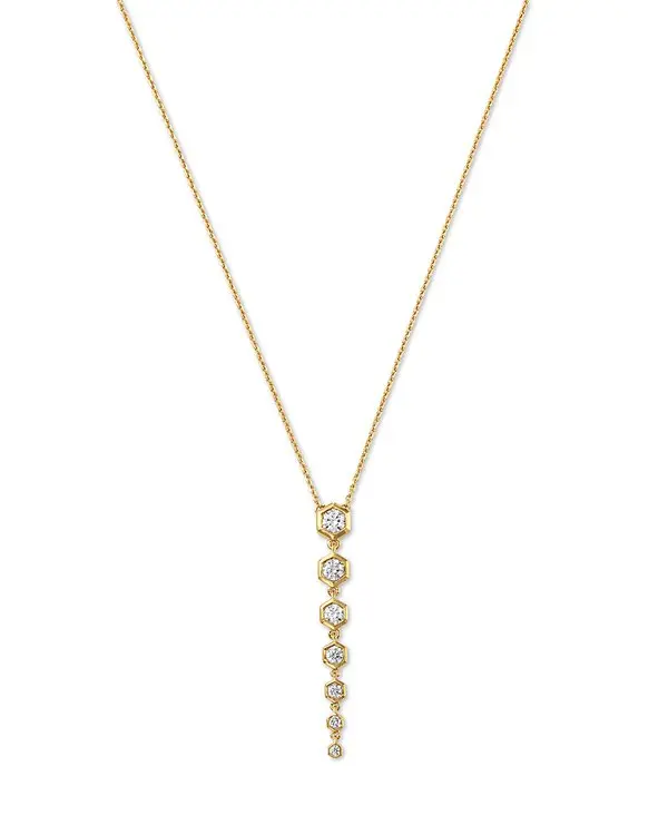 Bloomingdale'S Diamond Honeycomb Bezel Pendant Necklace - Gold