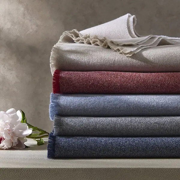 MATOUK Agnes Wool-cashmere Throw - Carnelian