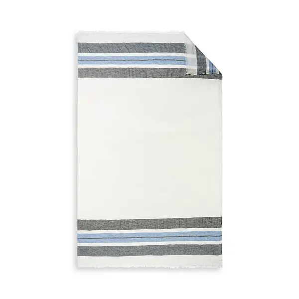 MATOUK Como 360 Beach Wrap Linen Throw - Sante Fe Blue Stripe