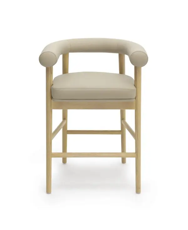 TOV FURNITURE Spara Faux Leather Counter Stool