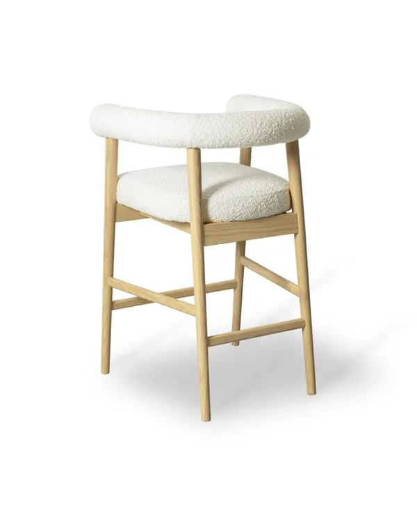 TOV FURNITURE Spara Performance Boucle Counter Stool - Cream