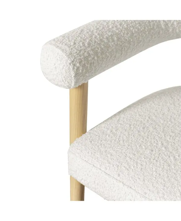 TOV FURNITURE Spara Performance Boucle Counter Stool - Cream