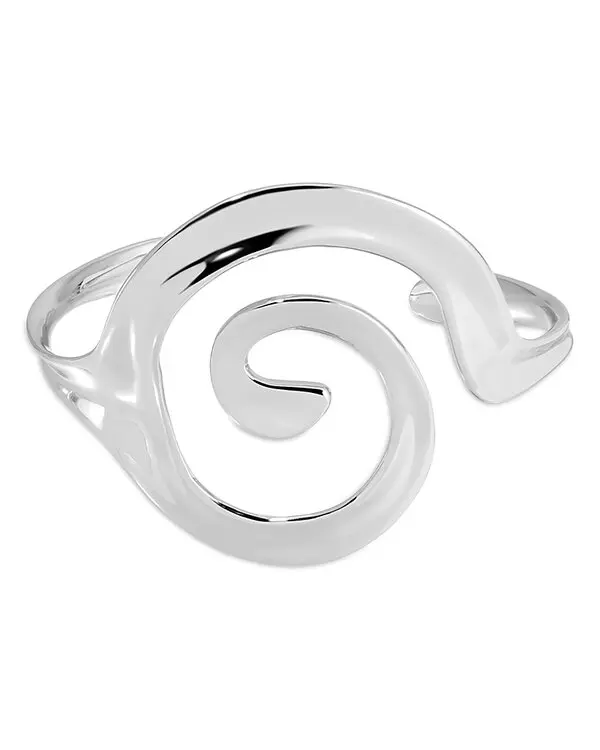 Ettika Aura Swirl Cuff Bracelet - Silver