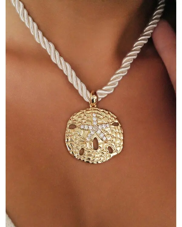 Ettika Sand Dollar Pendant Necklace