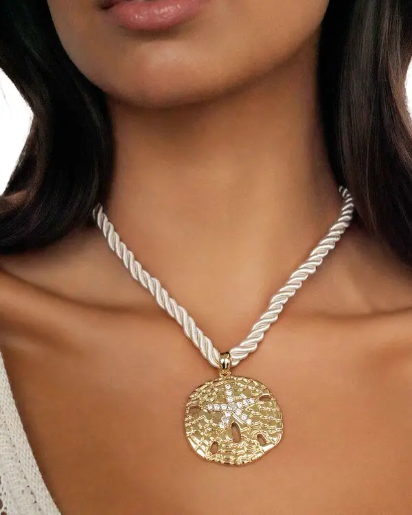 Ettika Sand Dollar Pendant Necklace