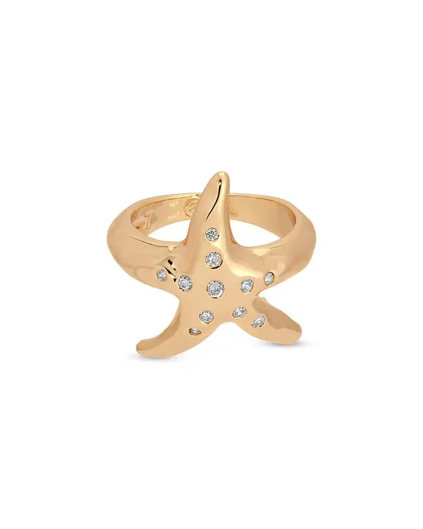 Ettika Pave Starfish Luxe Ring - Gold