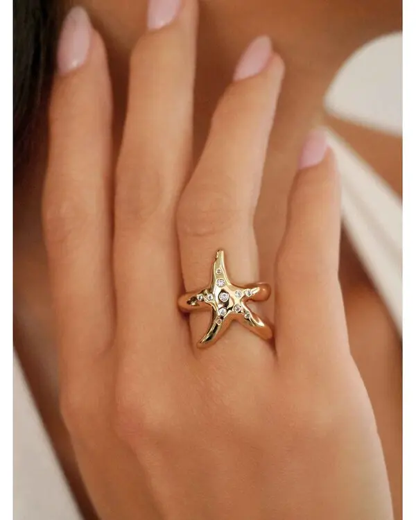 Ettika Pave Starfish Luxe Ring