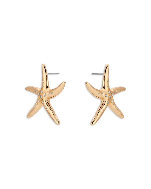 Ettika Pave Starfish Statement Stud Earrings