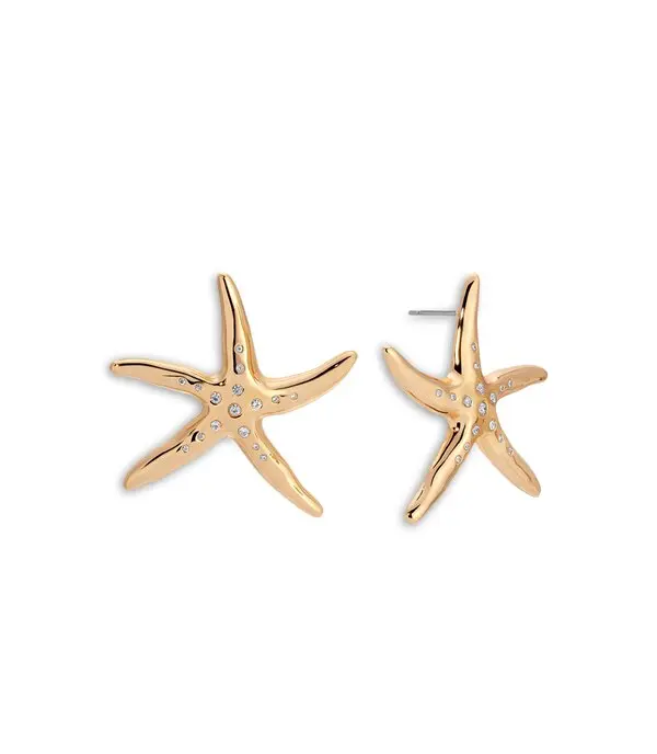 Ettika Pave Starfish Statement Stud Earrings