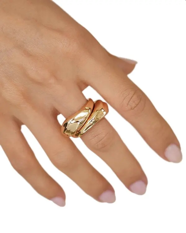 Ettika Modern Flow Ring - Gold