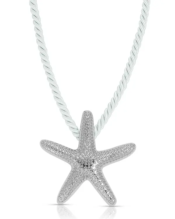 Ettika Starfish Pendant Necklace - Silver